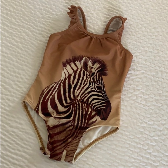 GAP | Swim | Soldbaby Gap Camel Zebra Swimsuit | Poshmark